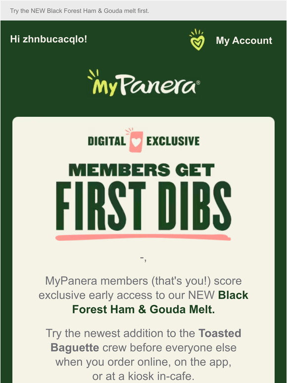 Panera Bread: You get first dibs, —! | Milled