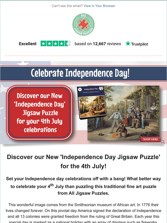 All Jigsaw Puzzles: Celebrate the 4th July with our New Independence ...