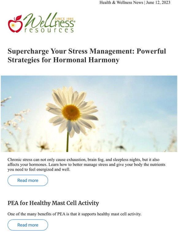 Wellness Resources: The Stress-Hormone Connection - Supercharge Your ...