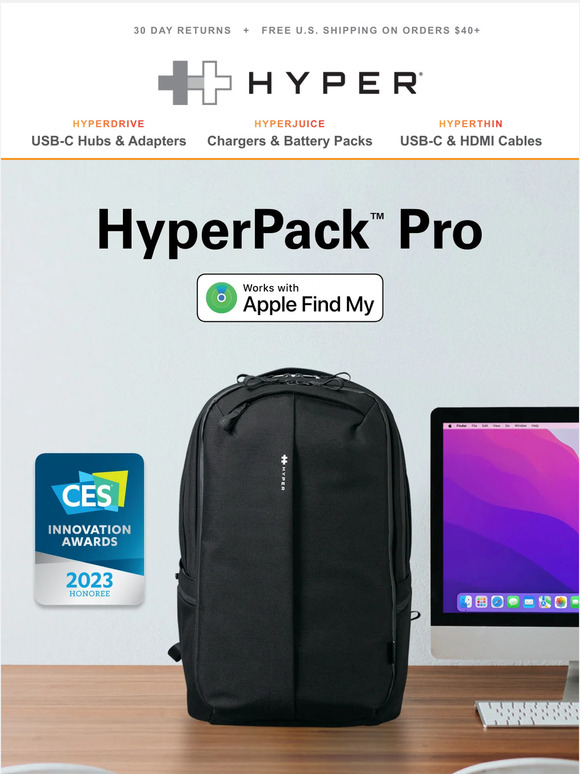 Hyper: Available Now: HyperPack Pro with Apple Find My Compatible ...