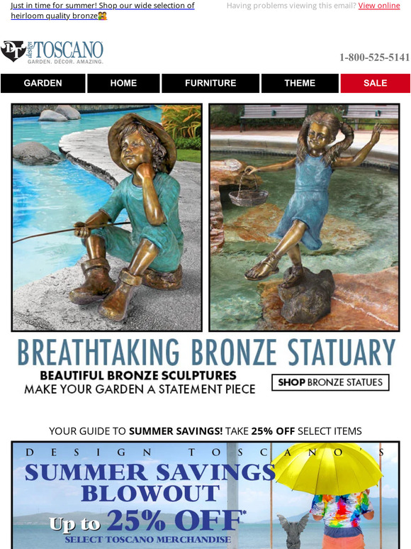 Design Toscano: Bronze Statues add timeless beauty to your garden for ...