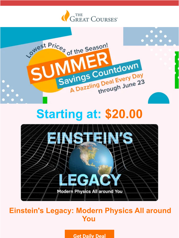 The Great Courses: Deal of the Day - Einstein's Legacy: Modern Physics ...