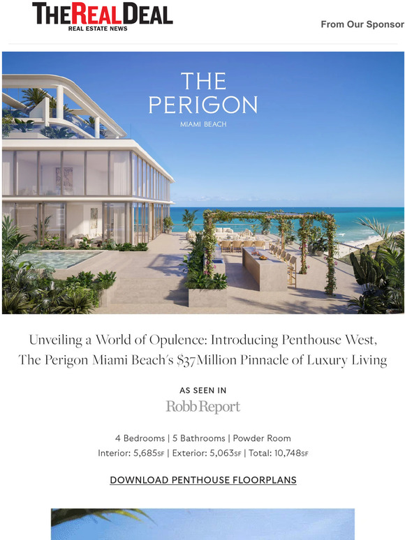 The Real Deal: The Perigon Miami Beach - Introducing Penthouse West ...