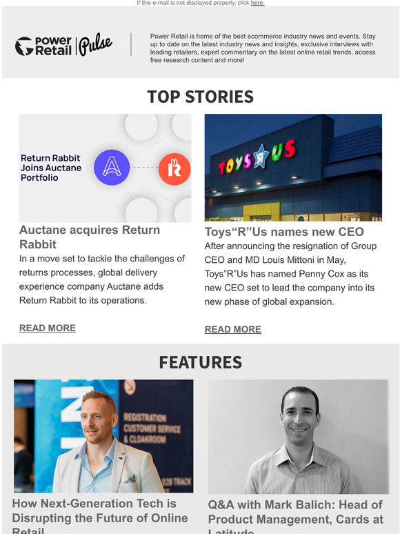 Power Retail: What is Disrupting the Future of Online Retail? | Auctane acquires Return Rabbit ...
