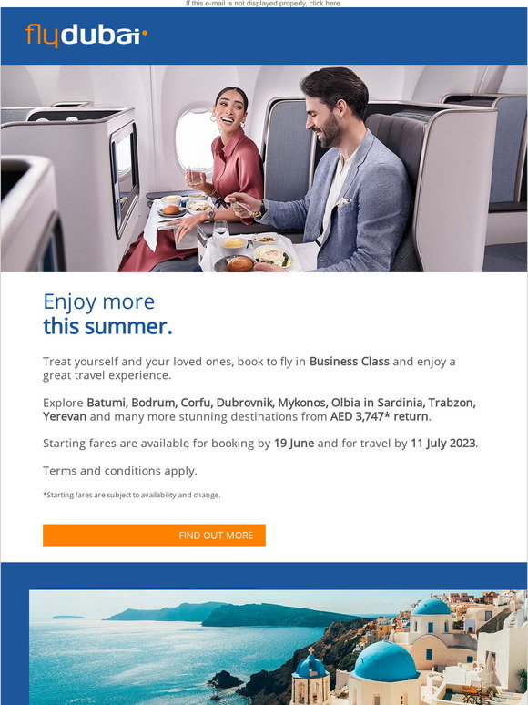 flydubai: Fly in Business Class from AED 3,747 return | Milled