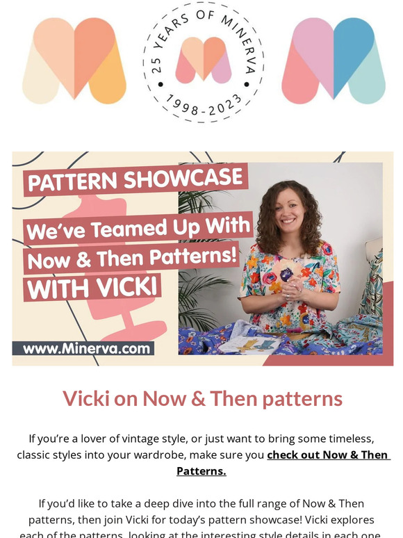 Minerva: Oops! Our Now & Then patterns video is now live | Milled
