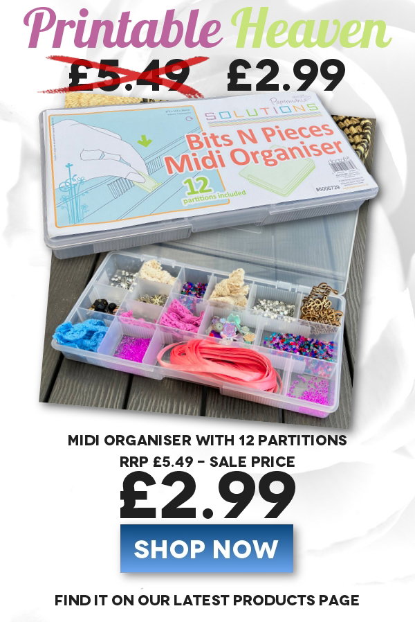 Printable Heaven: Midi organiser storage box with 12 partitions | Milled