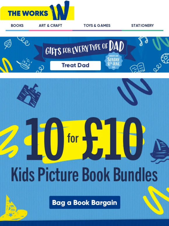 The Works: Get more for less with 10 for £10 kids book bundles | Milled