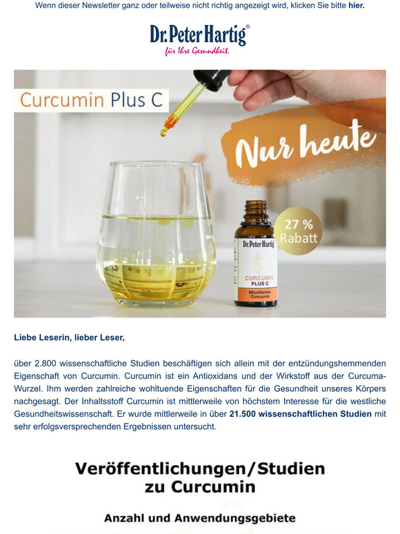 Dr. Peter Hartig: Studien bestätigen: Curcumin ist Top-Empfehlung | Milled