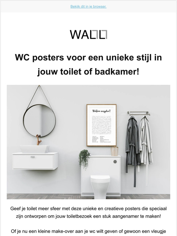 Wallll: WC posters voor een unieke stijl in jouw toilet of badkamer ...