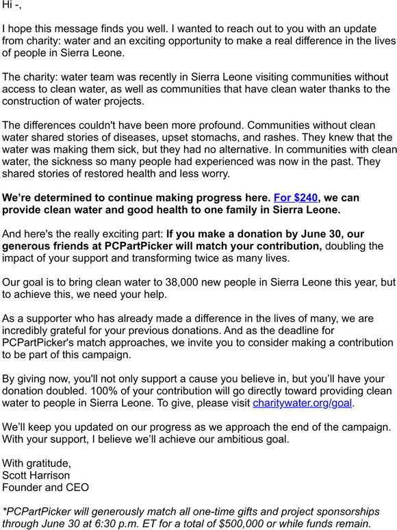 charity: water: Clean water is the best medicine | Milled