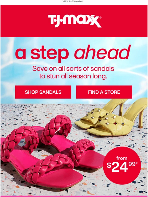 TJ Maxx: Pssst... SANDALS from $24.99!* | Milled