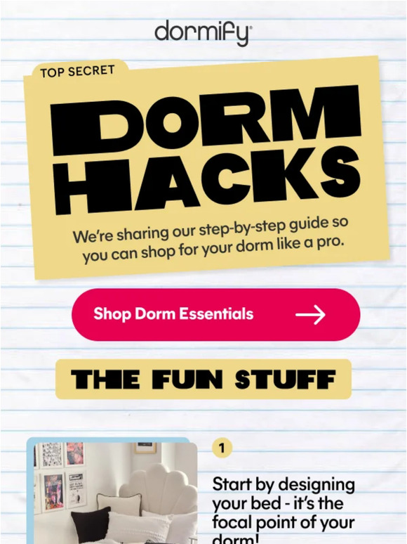 Dormify: dorm101: your step-by-step move in guide | Milled