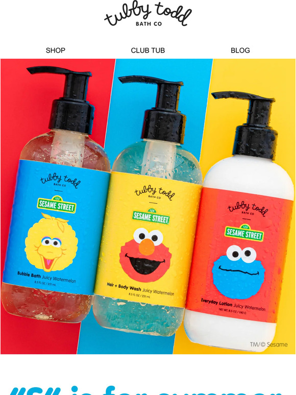 Tubby Todd: Introducing: Tubby Todd x Sesame Street! | Milled