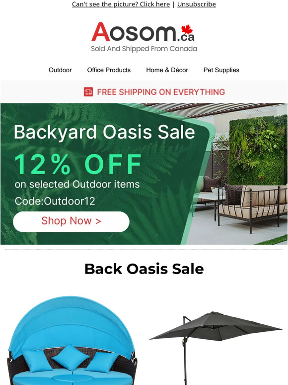 Aosom: Last Call For Aosom Backyard Oasis Sale | Milled