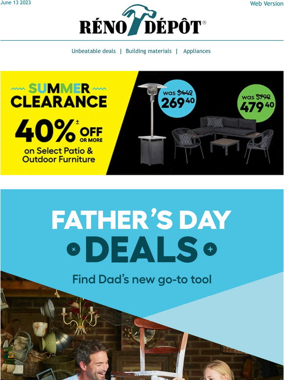 Réno-Dépôt: Get ready for Father's Day with top deals for Dad 🛠 | Milled