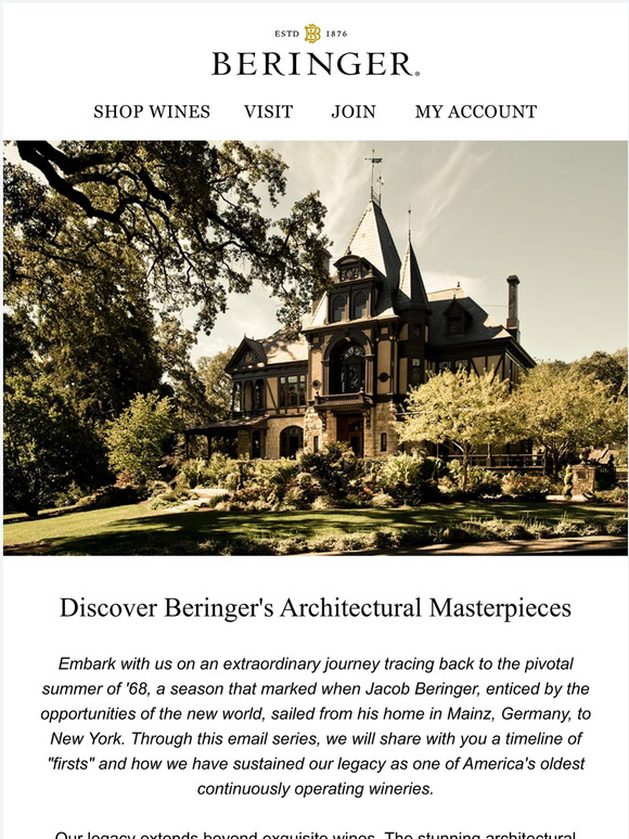 Beringer Vineyards: Discover Beringer's Architectural Masterpieces | Milled