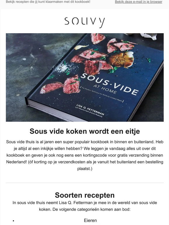 Souvy: Sous vide thuis: alles wat je moet weten over dit boek! | Milled