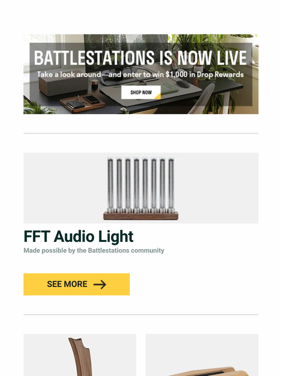 Drop: FFT Audio Light, Barrett Creative Lamina V2 Stand - Drop ...