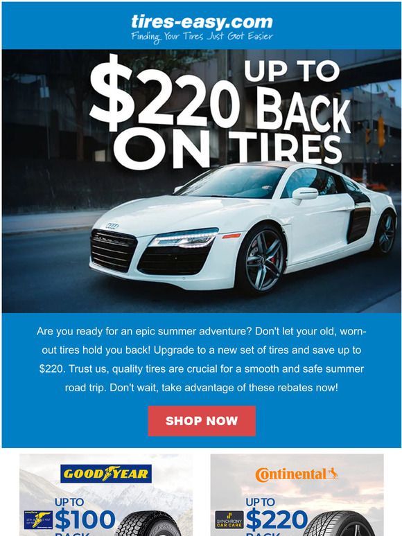 Tires Easy: Top 6 tires on Rebates for your summer adventures - Up to ...