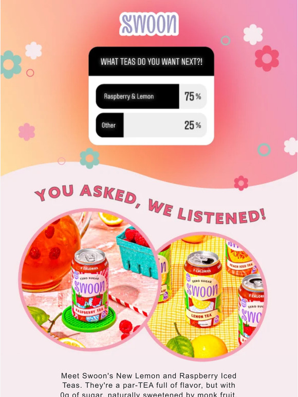 Swoon: Introducing Raspberry & Lemon Tea Made Healthy | Milled