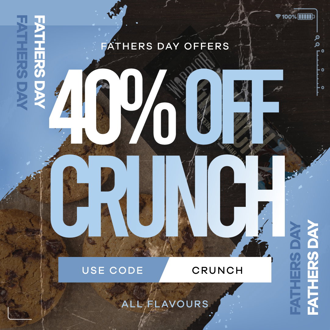 Warrior: Father's Day Flash Sale! 40% off all Crunch flavours ⚡ | Milled