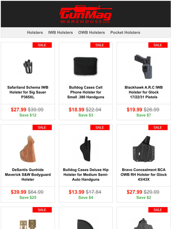 GunMag Warehouse: Everyday Carry Holsters | Safariland Schema IWB For ...