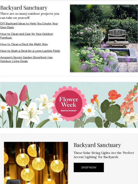 Martha Stewart: DIY Backyard Ideas to Help You Create Your Own Oasis ...
