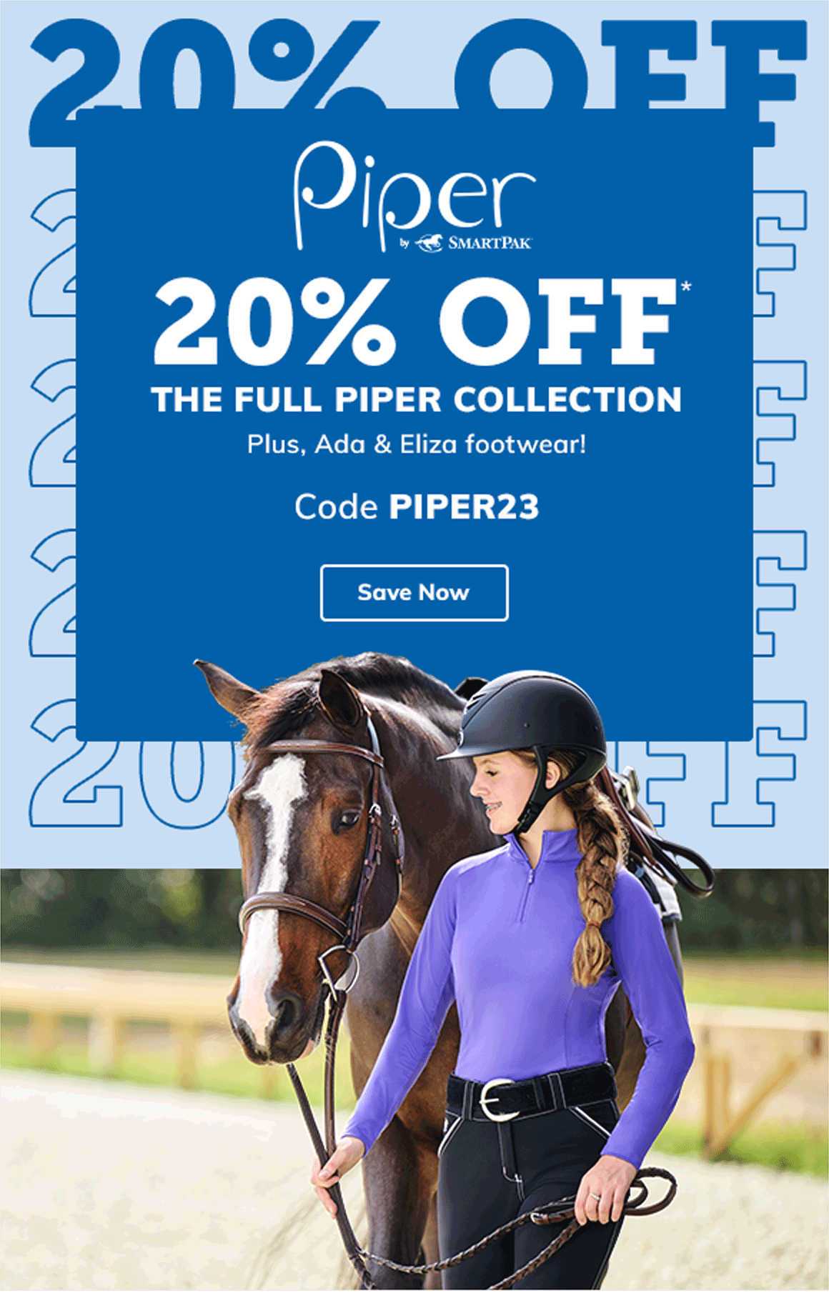 SmartPak Equine: 20% OFF Piper Apparel + Ada & Eliza Footwear | Milled