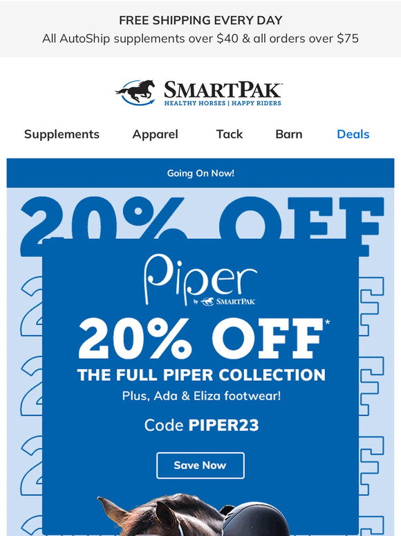 SmartPak Equine: 20% OFF Piper Apparel + Ada & Eliza Footwear | Milled