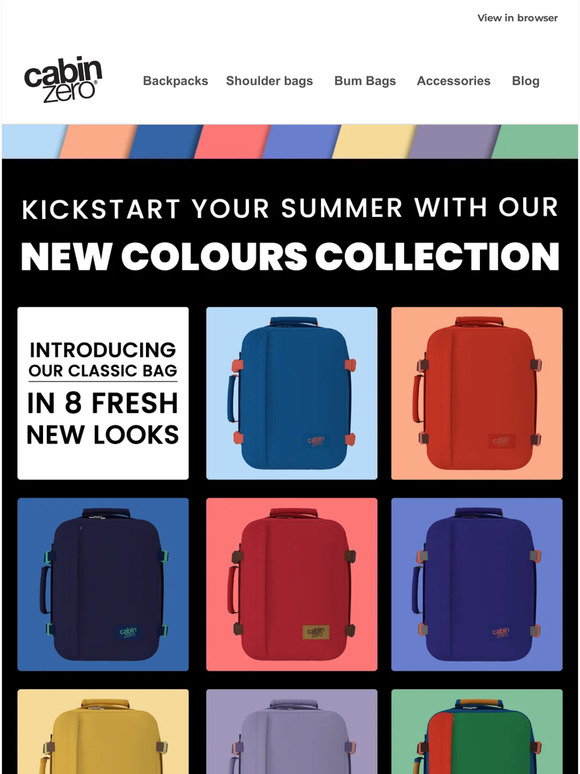 CabinZero: THE NEW CLASSIC COLOURS ARE HERE! Pre-order now!🌈 | Milled