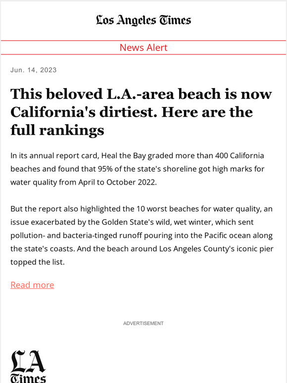 Los Angeles Times: This beloved L.A.-area beach is now California's dirtiest. Here are the full ...