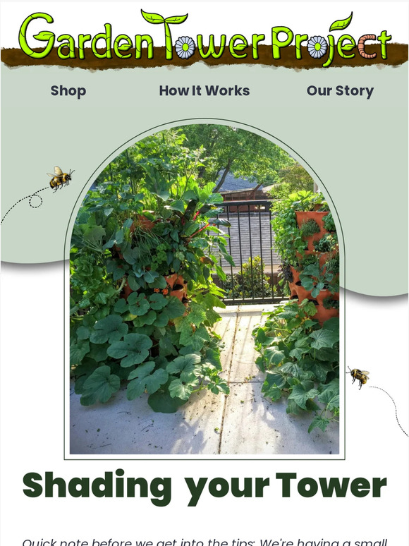 Garden Tower Project: How to Grow Shade for Your Tower: Be Sun Smart ...