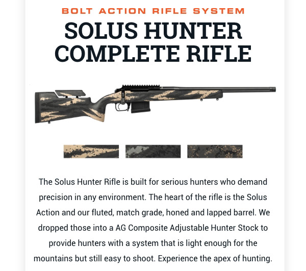 Aero Precision: 🔥 NEW 🔥 SOLUS Hunter Complete Rifles Available NOW | Milled