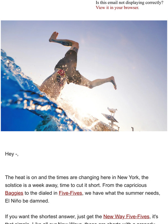 Outlier: Short Cuts for Summer (Baggies, Bigs, Five-Fives and beyond ...