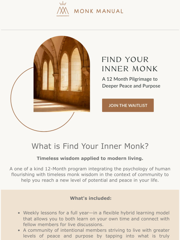 Monk Manual: What is Find Your Inner Monk? | Milled