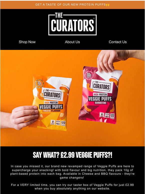 The Curators: Try our new protein-packed puffs 💪 | Milled