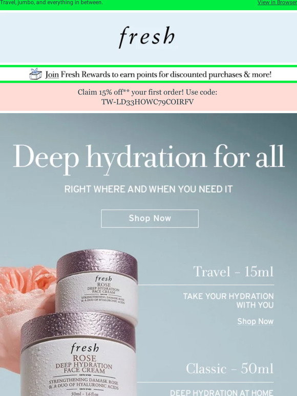 Fresh: 3 moisturizer sizes for every skin need | Milled