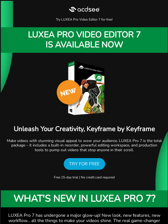 ACDSee: Luxea Pro Video Editor 7 is here! Try it FREE!! | Milled
