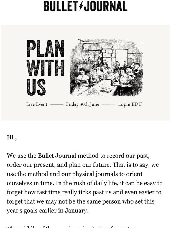 Bullet Journal: NEW INVITE: Join Our Public 'Plan With Us' Event | Milled