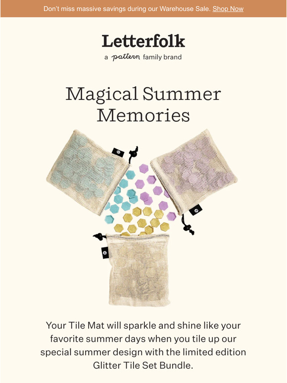 Letterfolk: Make Tile Mat magic with our Glitter Tile Set Bundle | Milled