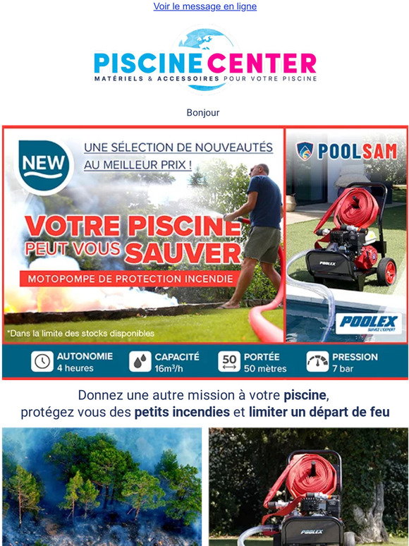 Piscine Center: 📢 Pool Sam - La motopompe de protection incendie | Milled