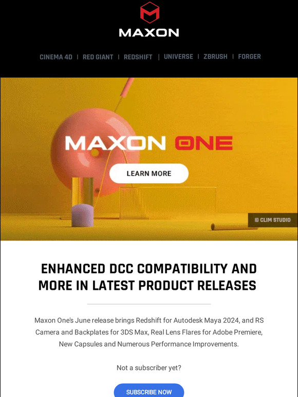 Maxon: Maxon One Updates Now Available | Milled