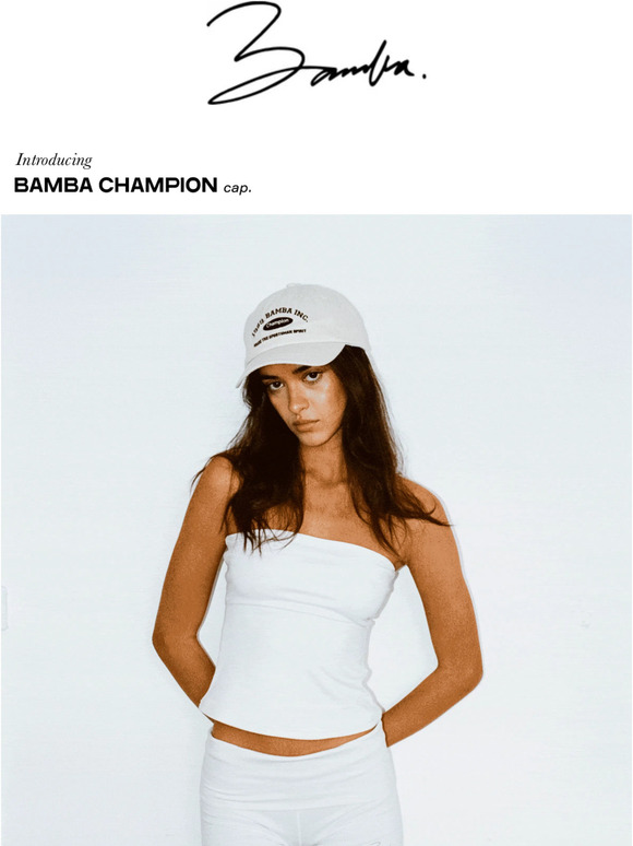 Bamba Swim: introducing, BAMBA CHAMPION CAP 🖤🏆🤍 | Milled