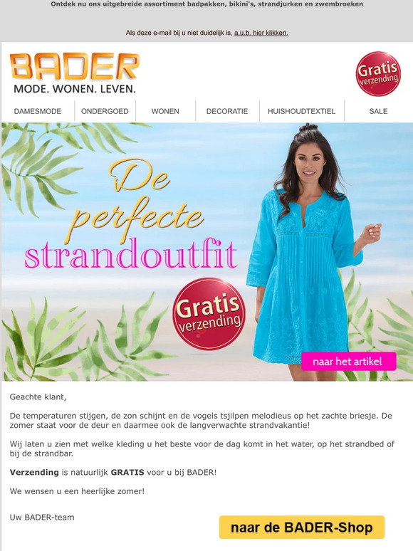 Bader: De perfecte strandoutfit voor hem en haar - met onze ruime keuze ...