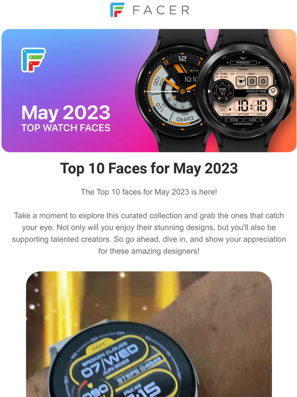 Facer: 🤩 The Best Faces of May 2023 are here! | Milled
