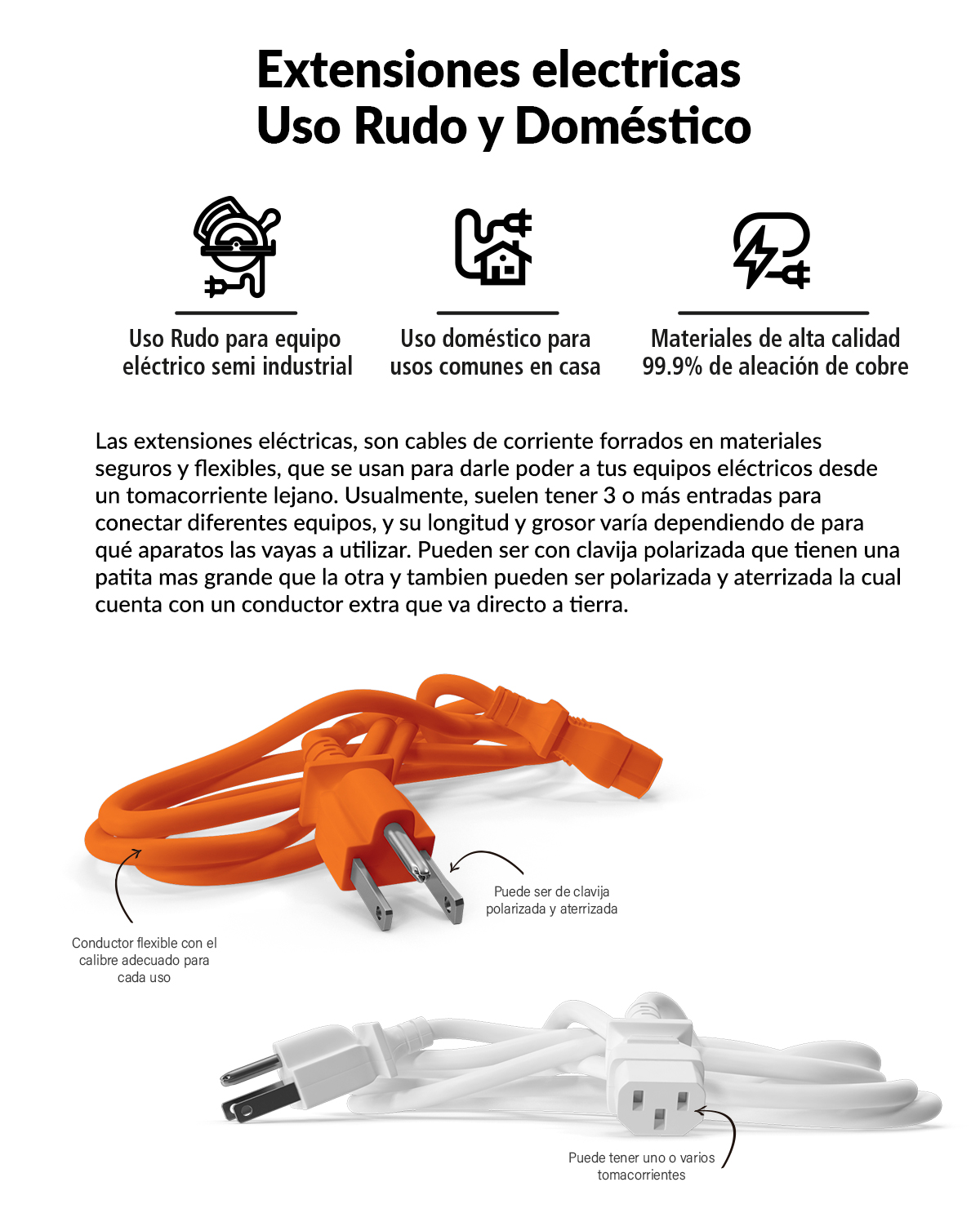 IUSA: 🔌 Conoces nuestras Extensiones eléctricas de uso rudo y doméstico ...
