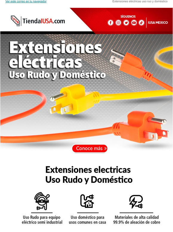 IUSA: 🔌 Conoces nuestras Extensiones eléctricas de uso rudo y doméstico ...