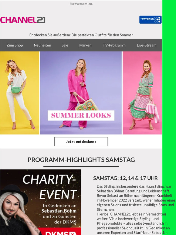 CHANNEL21: Unsere TV-Highlights im Überblick von Samstag bis Montag ...