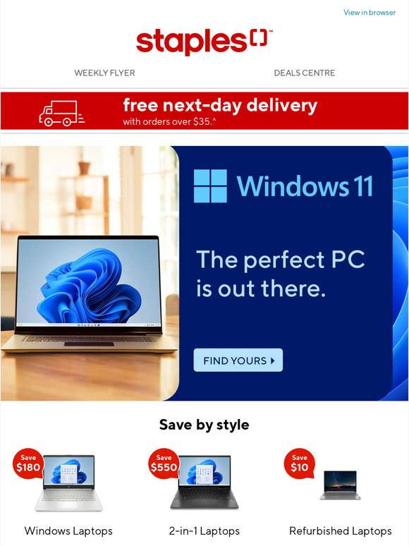 Staples: Big savings on laptops and more! | Milled